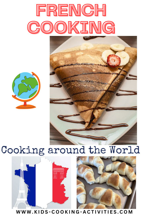 Cooking French lesson for our Kids World Studies International recipes.